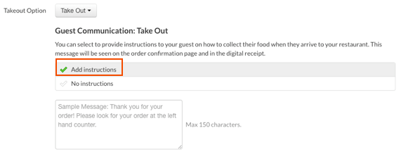 Customizing Delivery and Pickup Instructions