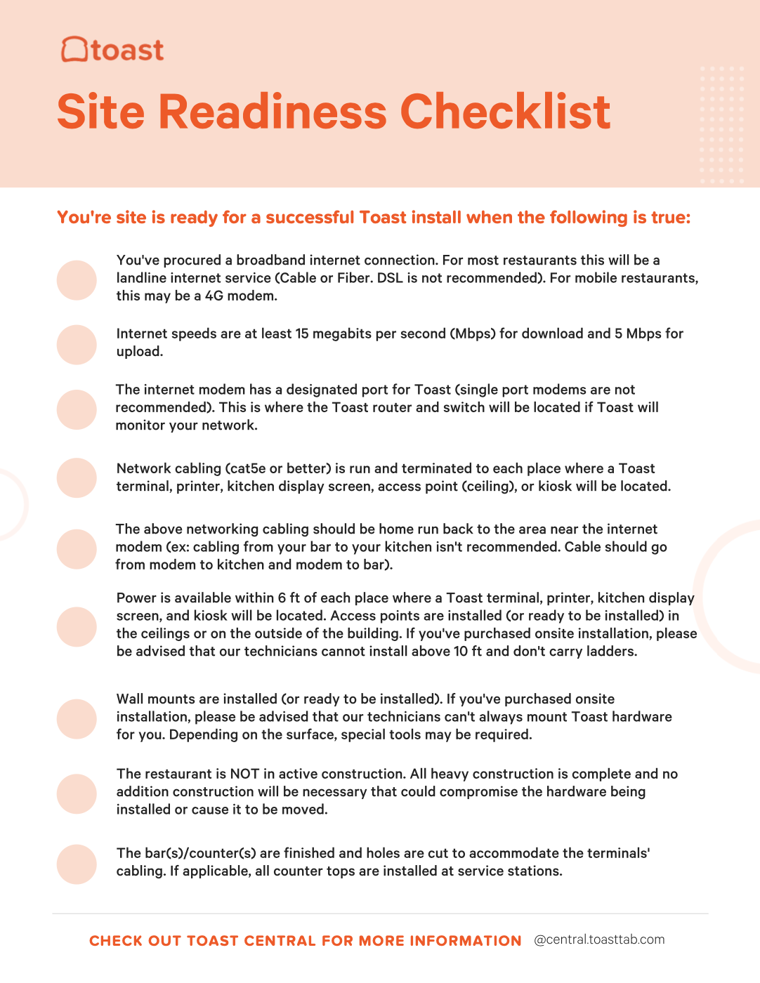 Site Readiness Guide