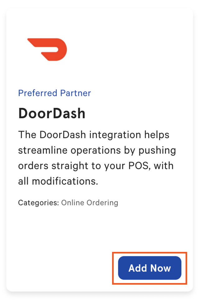 Getting Started: DoorDash Integration