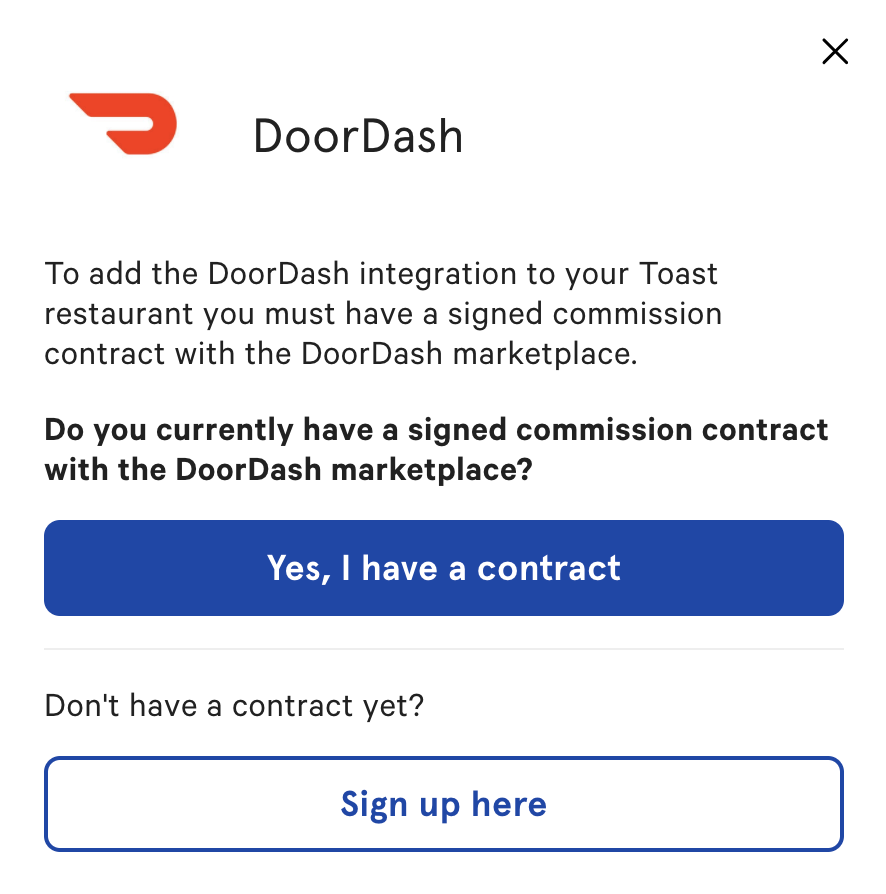 Getting Started: DoorDash Integration