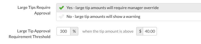 Receipts: Display Suggested Tip Amounts