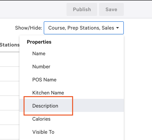 Adding Descriptions to Menu Items