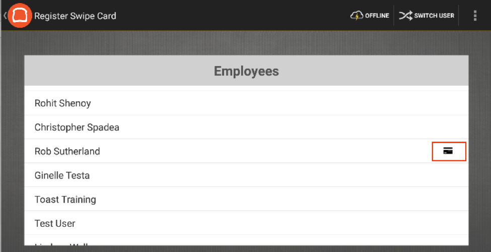 Assign a Swipe Card to an Employee/Manager