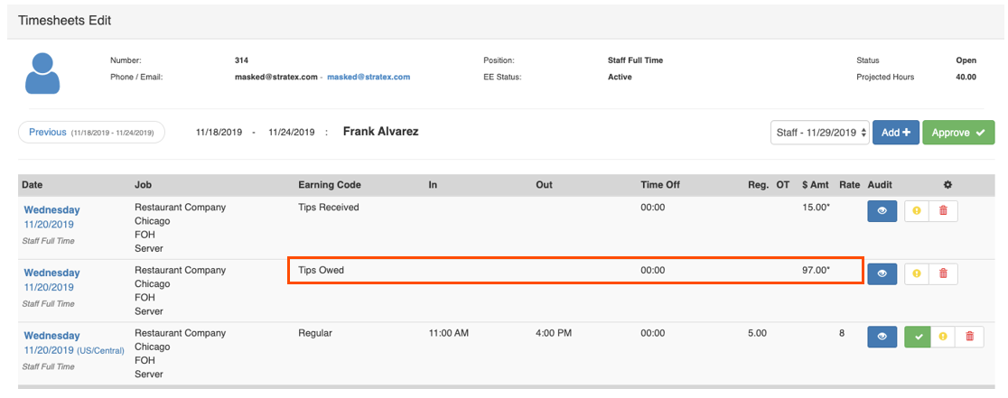 Toast Payroll: Tip Processing