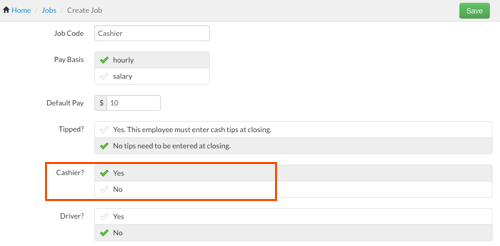 Creating and Editing Job Roles