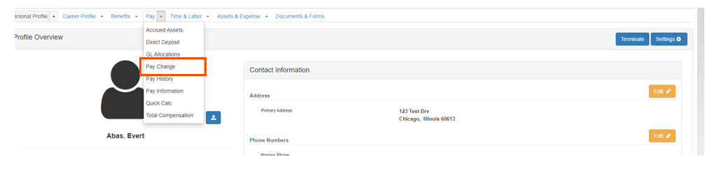Toast Payroll: Pay Changes