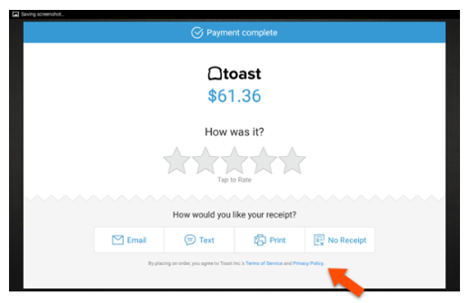 Setting Up Digital Receipts