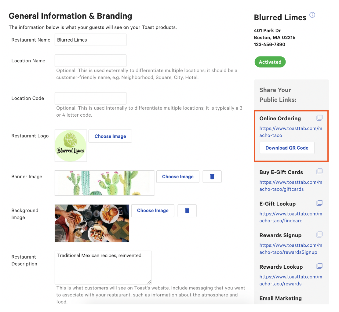 Finding Your Online Ordering Link
