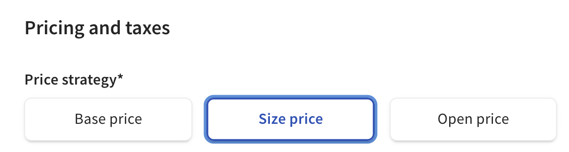 Setting Base Prices, Size Pricing, and Open Pricing in the Menu Builder