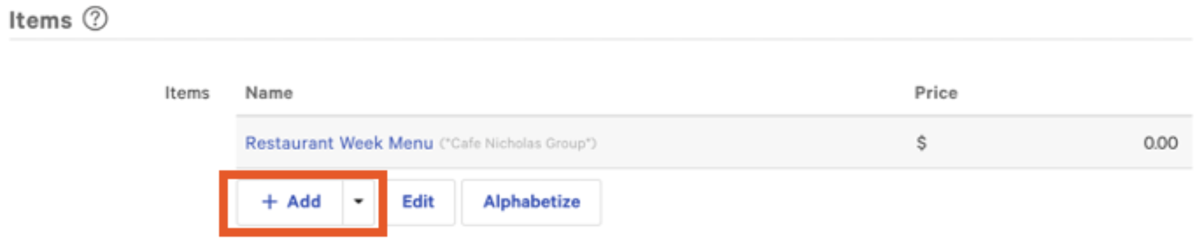 Setting Up a Prix Fixe Menu