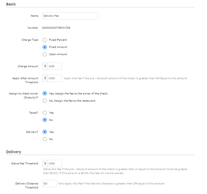 Configuring Delivery Fees Using Your Own Drivers