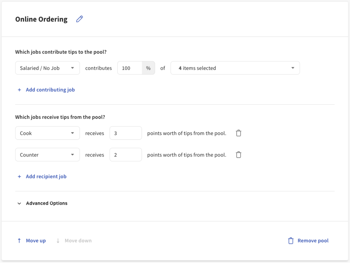 Tips Receipt and Tip Policy Preview