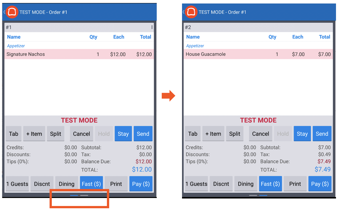 Splitting Checks by Item