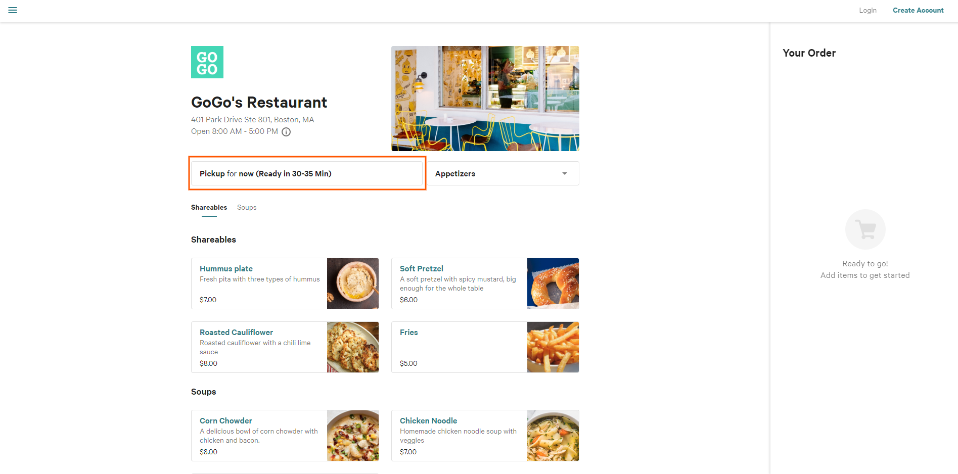 Scheduling Future Orders