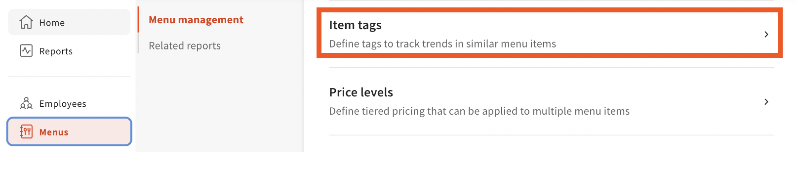 Use Menu Item Tags to Maximize Reporting
