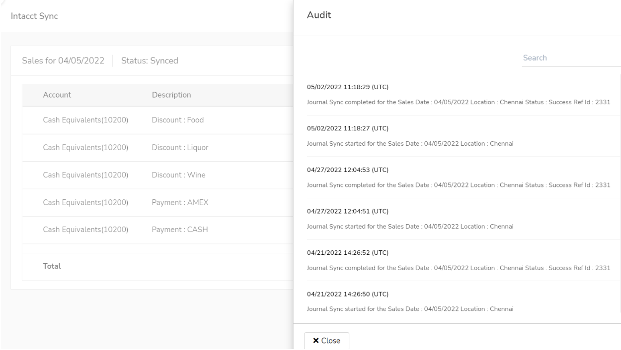 xtraCHEF: Sales Journal Sync to Intacct
