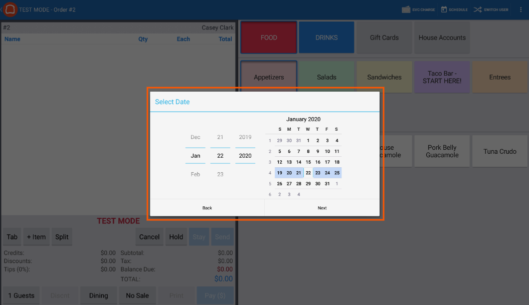 Scheduling Future Orders