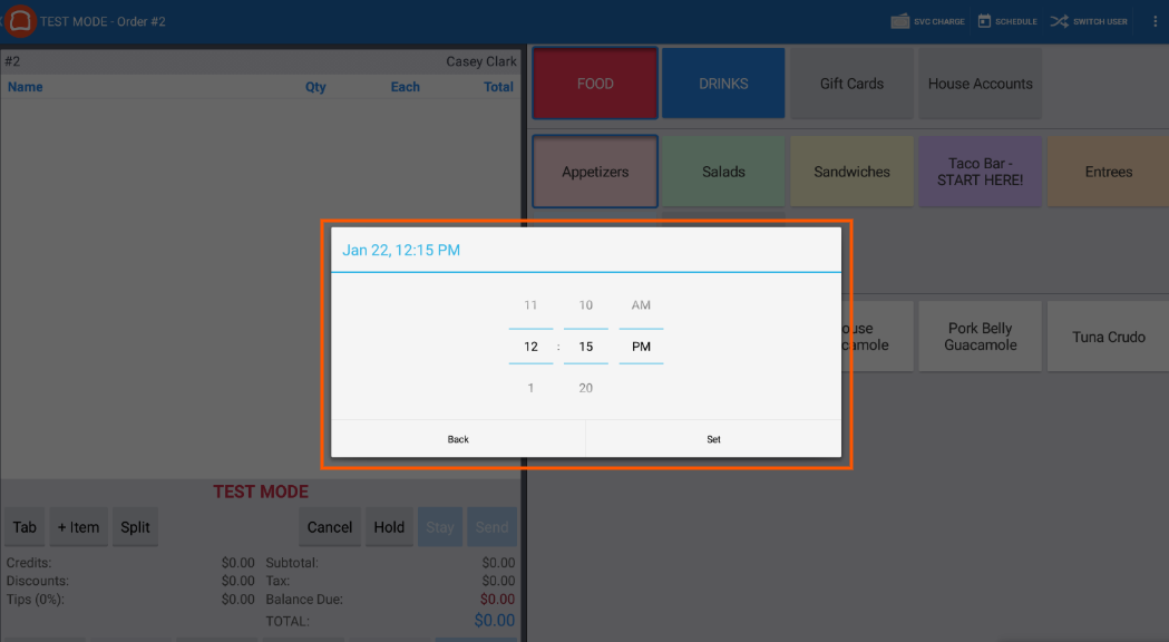 Scheduling Future Orders