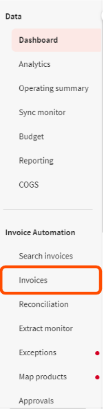 xtraCHEF: Invoice Status