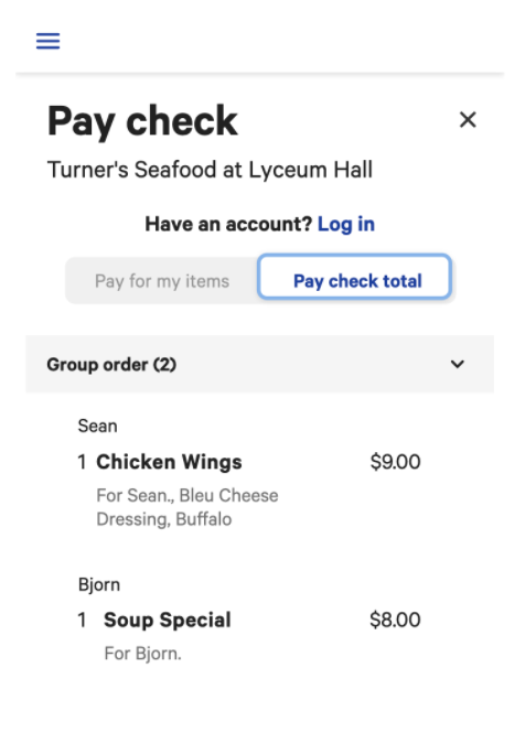 Split Payments with Toast Mobile Order & Pay™