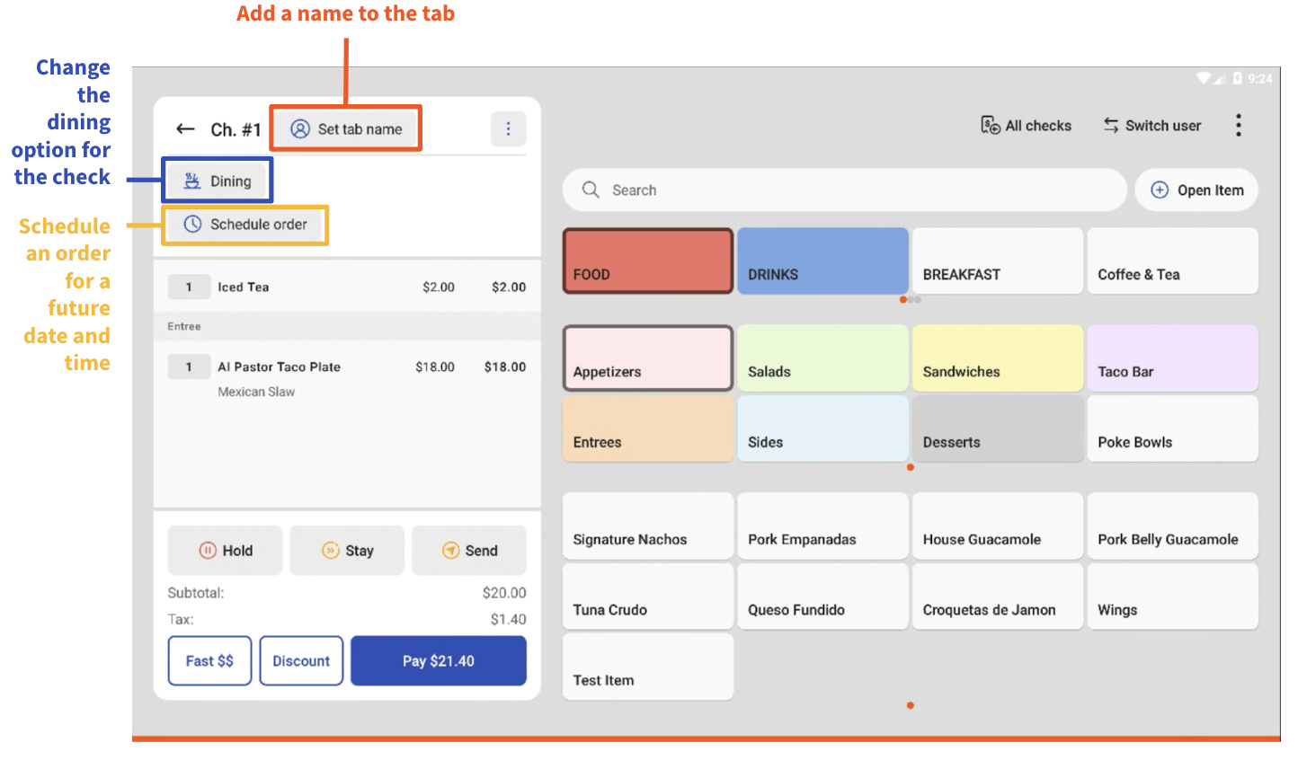 New POS Experience Ordering Screens