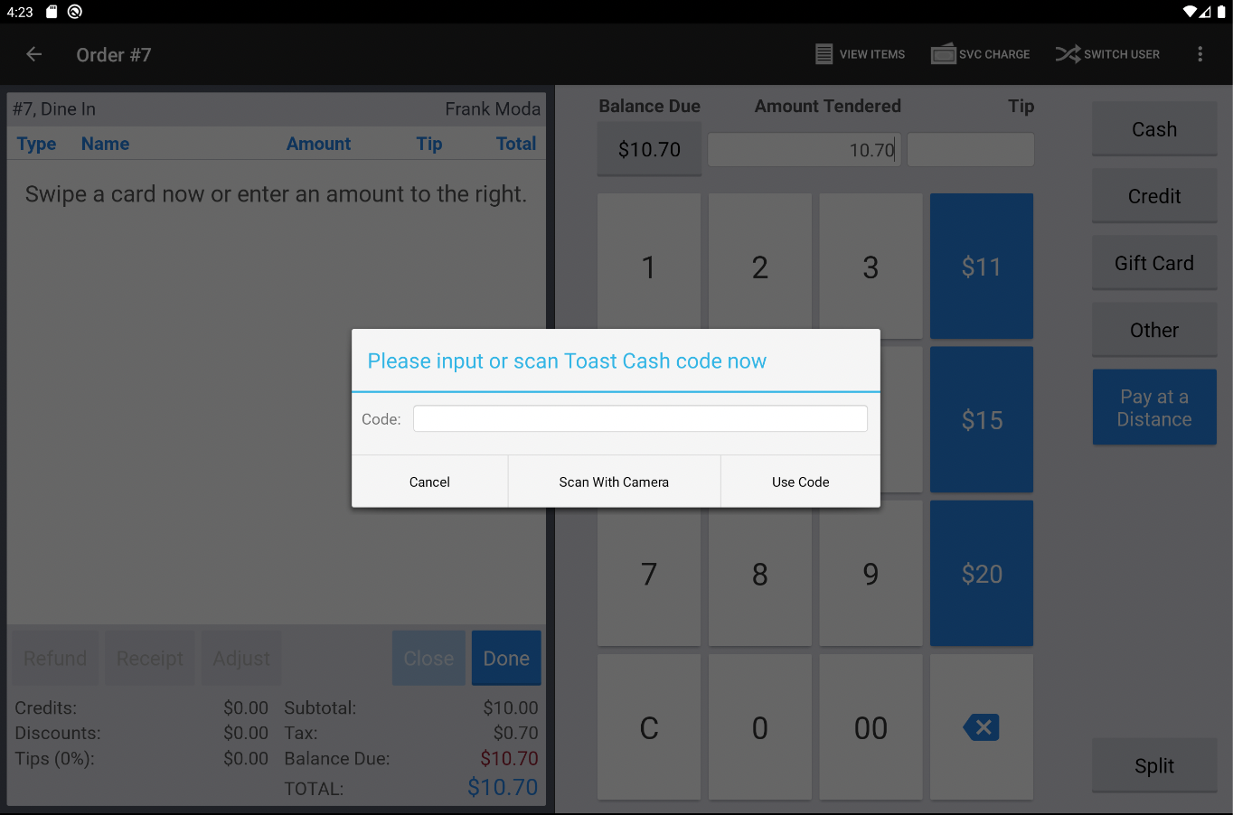 Toast-Wide Promo Codes & Payment Options