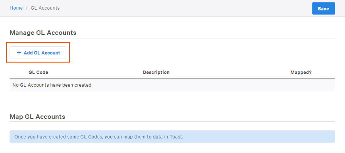 Creating and Mapping General Ledger Codes