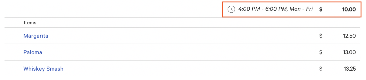 Time Pricing, Size Pricing, Group Pricing and Item Pricing