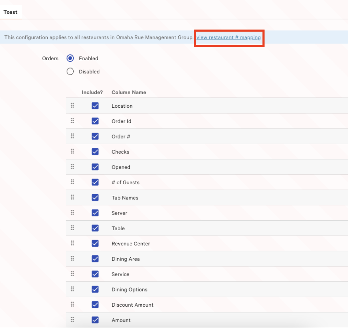 Using Toast Data Exports
