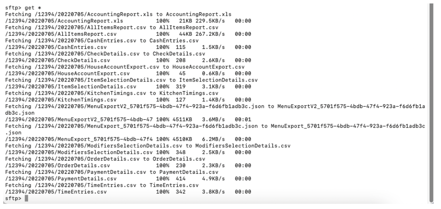 Using Toast Data Exports