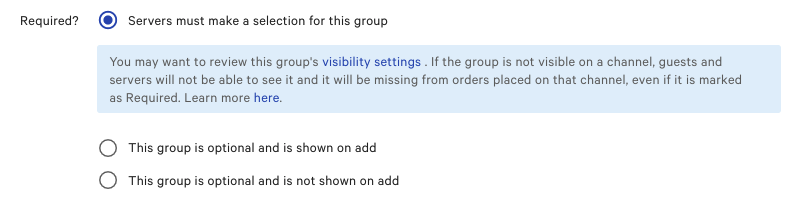 Required & Optional Modifiers