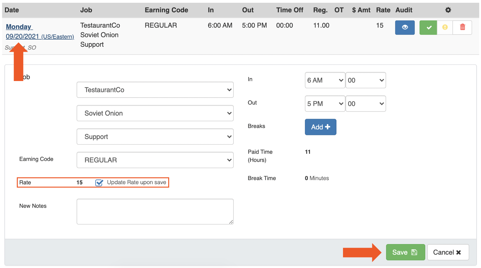 Toast Payroll: Pay Changes