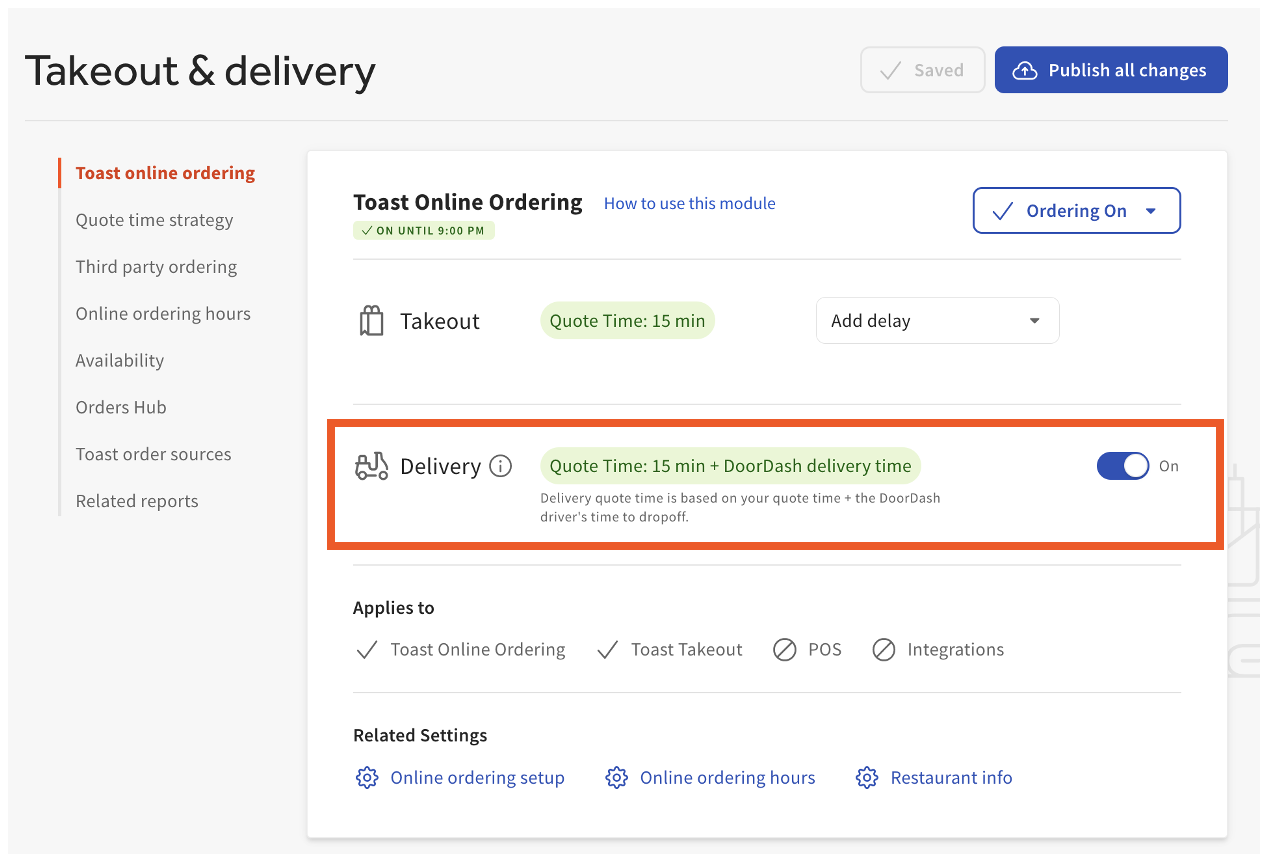 Getting Started: Toast Delivery Services Signup & Setup