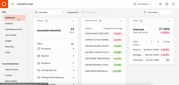 xtraCHEF: Changing a Products GL Code or Category