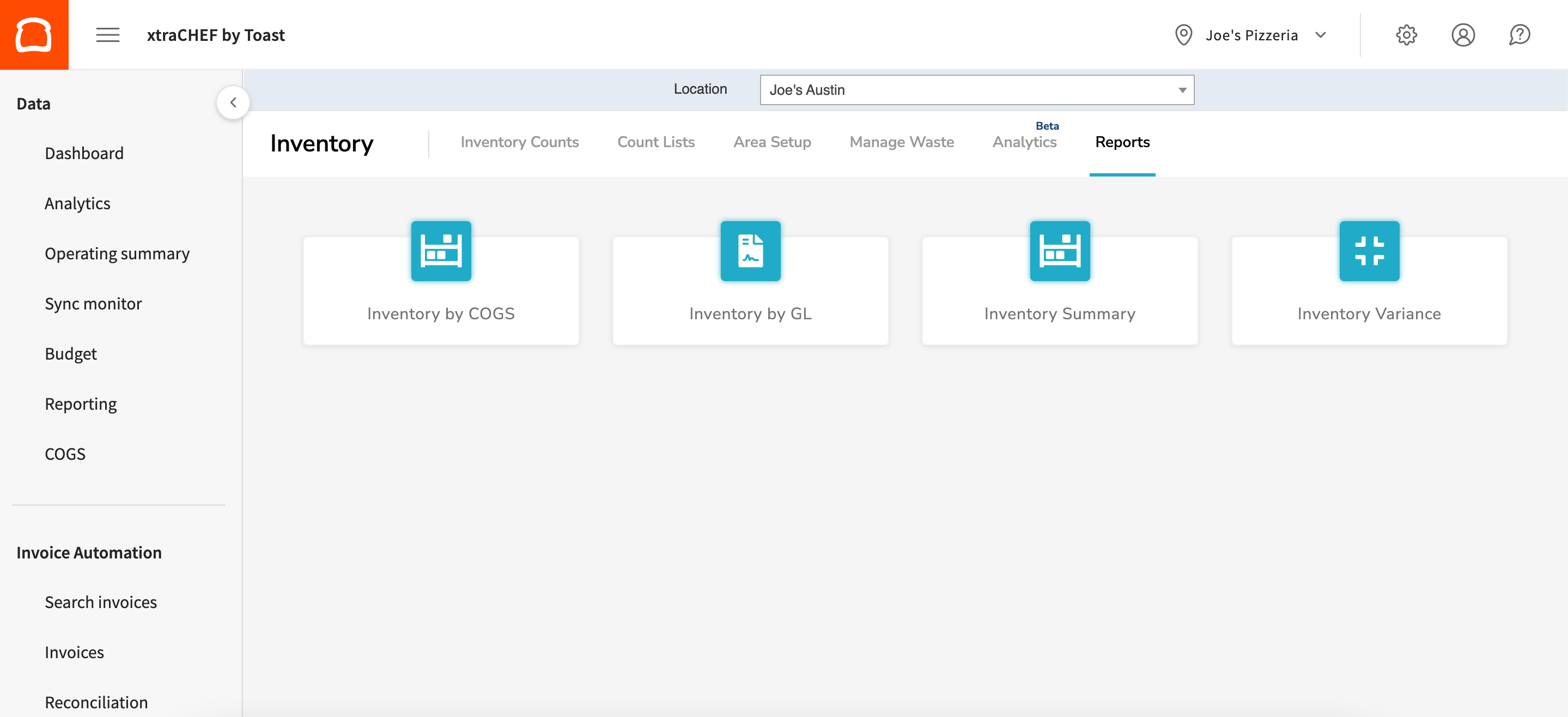xtraCHEF: Inventory Counts