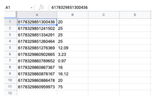 Importing Gift Cards