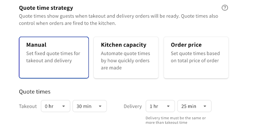 Online Ordering: Advanced Settings