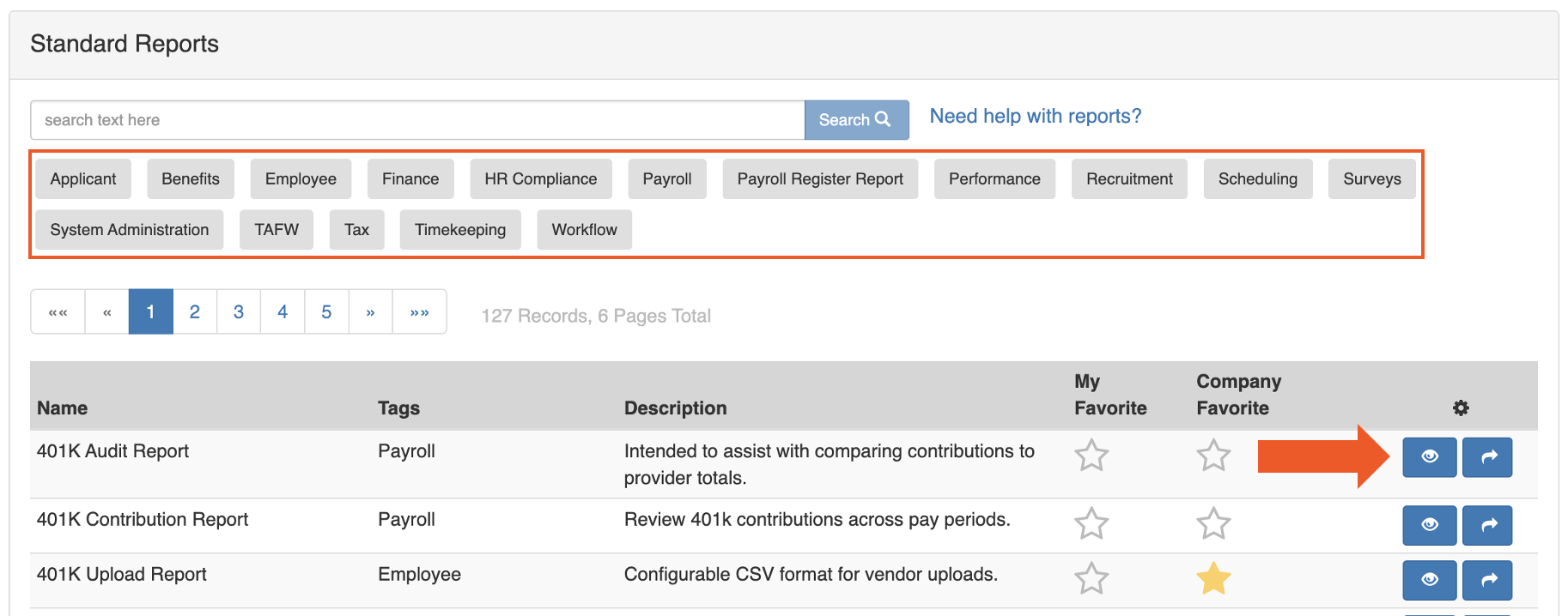Toast Payroll: Report Library
