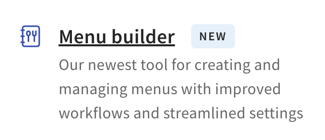 Learning & Using the Menu Builder
