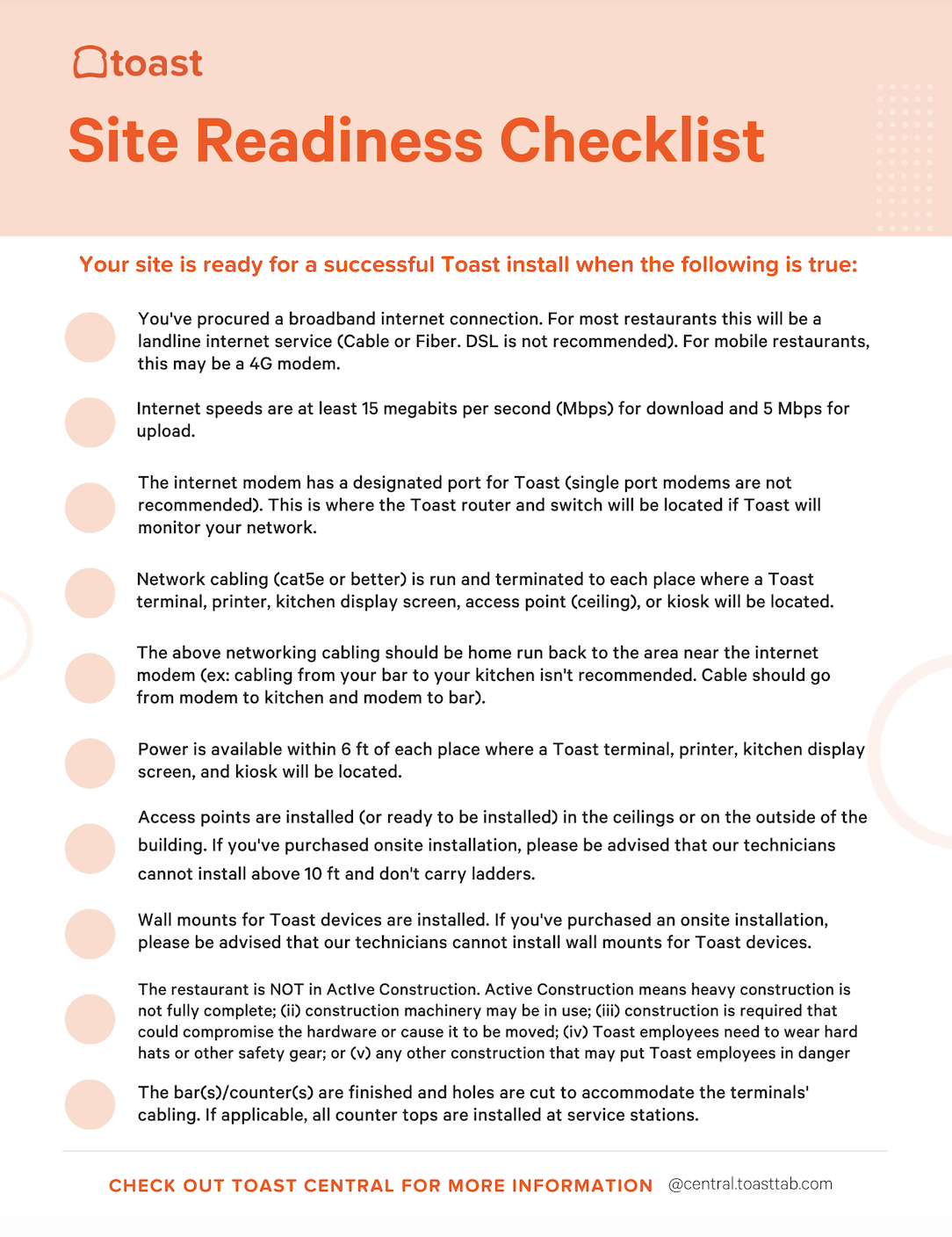 Site Readiness Guide