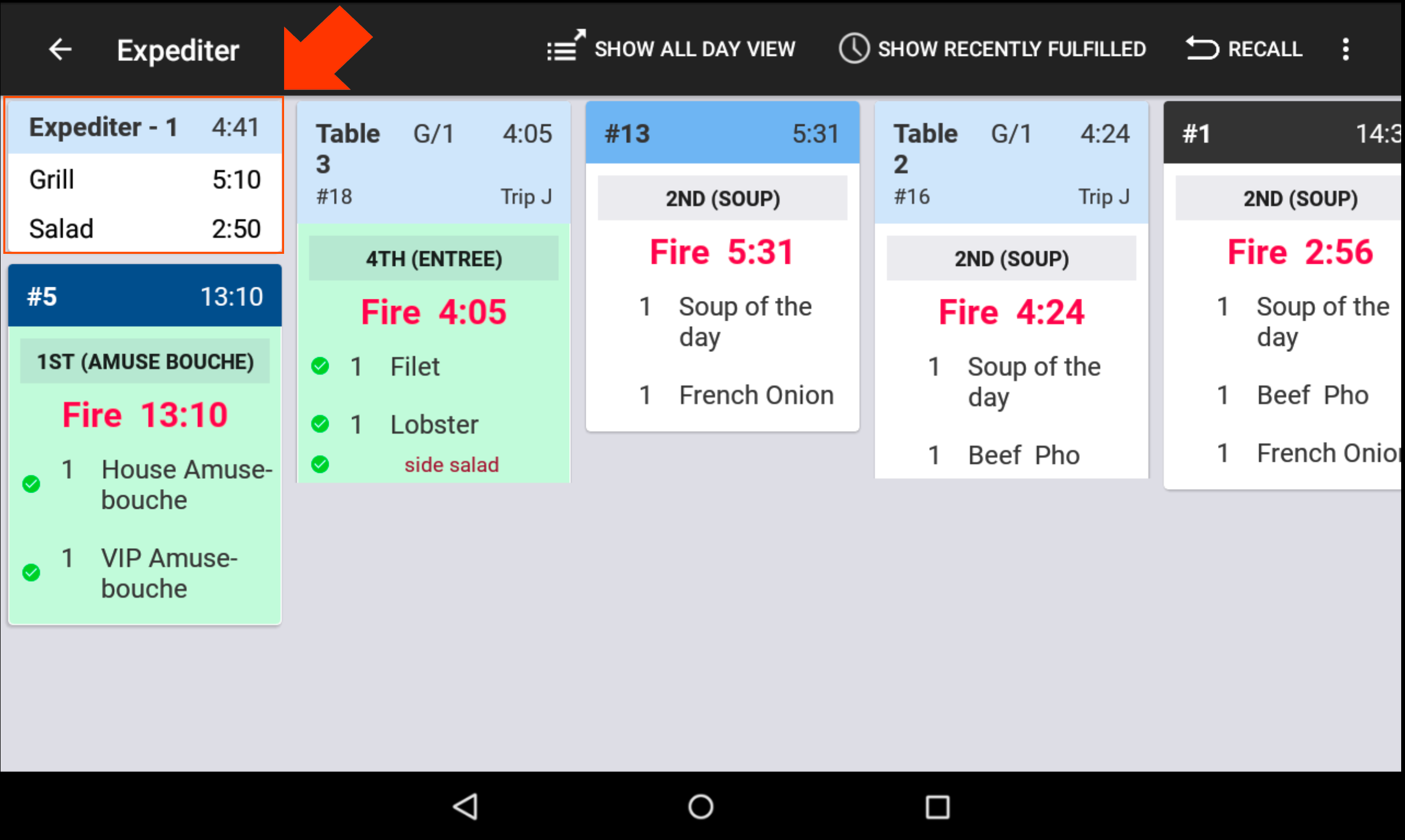 Item and Order Fulfillment on KDS