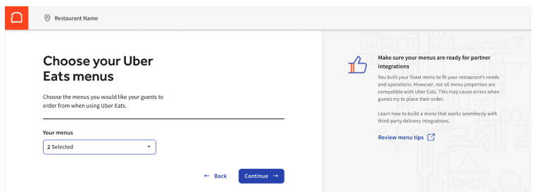Getting Started: Uber Eats Integration