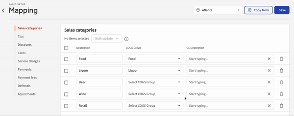 xtraCHEF: Sales Setup