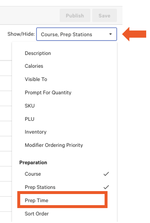Item Fire by Prep Time