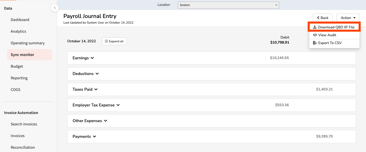 Toast Payroll + xtraCHEF Integration