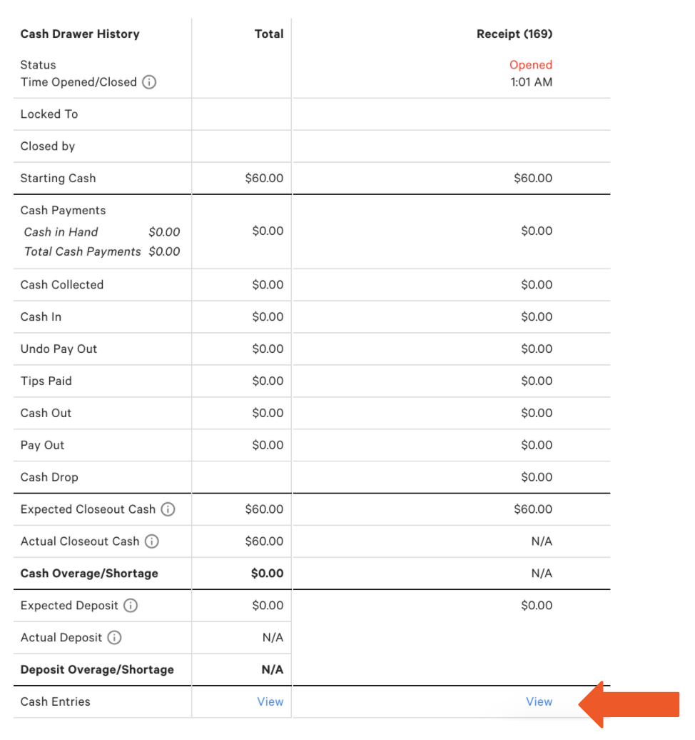 Get Help with Cash Drawer and Shift Review