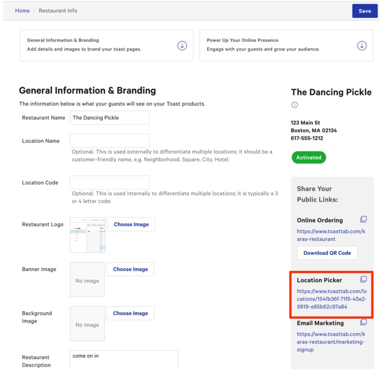 Finding Your Online Ordering Link