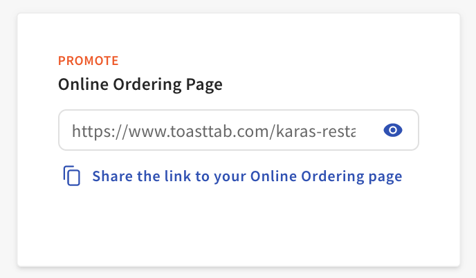 Finding Your Online Ordering Link