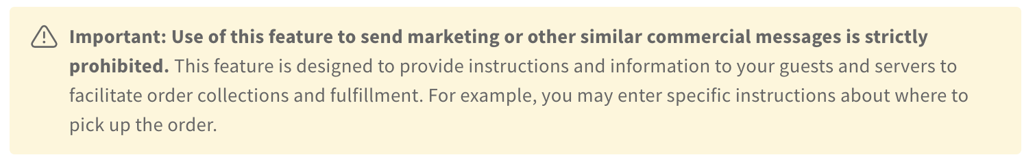 Order Ready Text Messaging from the Orders Hub