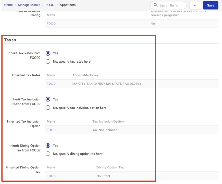 Setting Up Tax Rates and Adjusting Tax Options